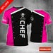 Personalized Chef Shirt Black and Pink, Custom Cookwear for Kitchen Use ...