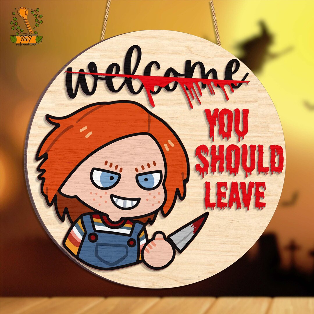 Welcome Halloween Horror Character SVG, Halloween Horror Character Door ...