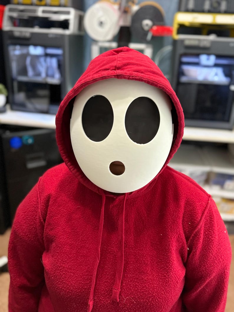 3D Printed Shy Guy Mask | PLA Cosplay Prop - Etsy