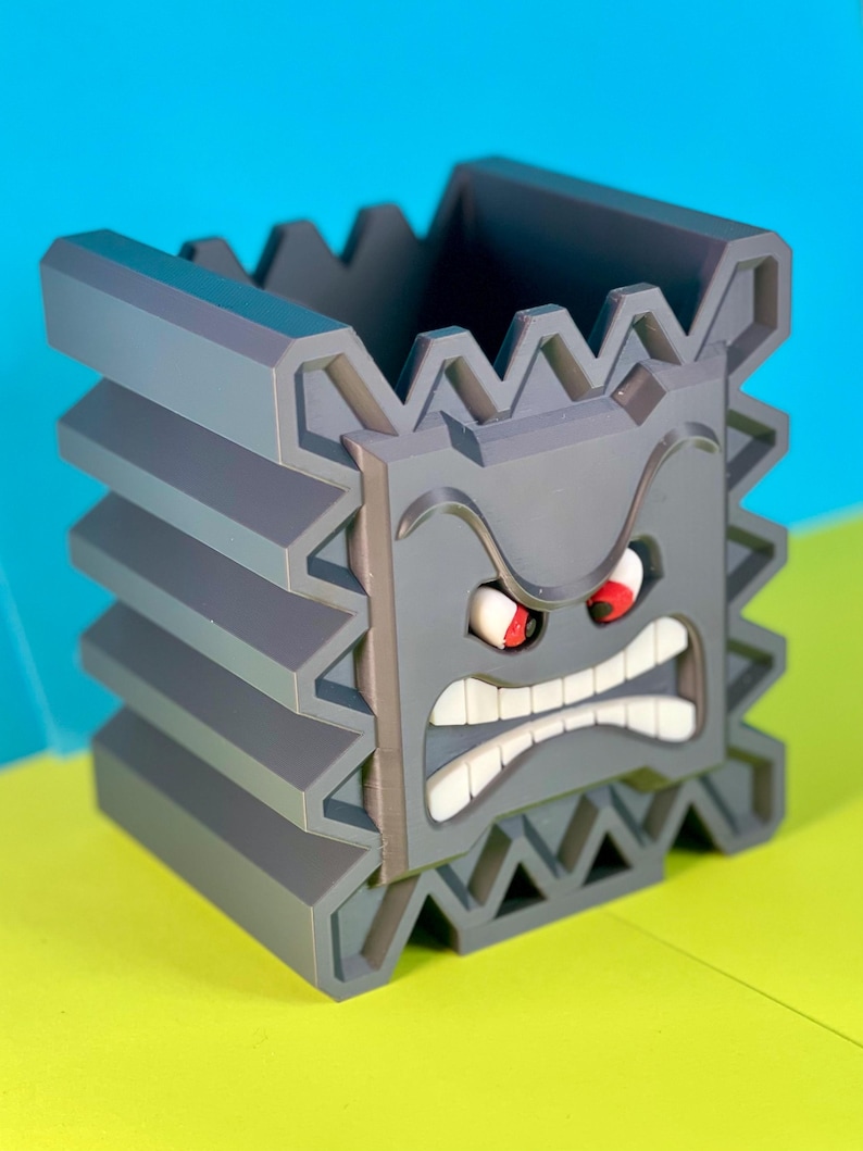 Super Mario Thwomp Retro Planters, Flower Pots Office Decor Home Decor ...