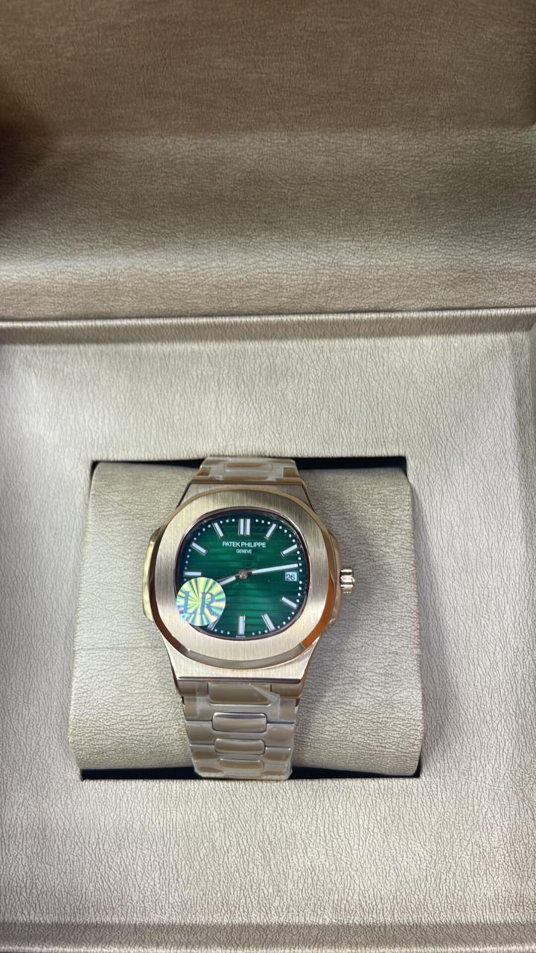 Patek Philippe Nautilus Stainless Steel Vintage Green Dial Unisex Watch ...
