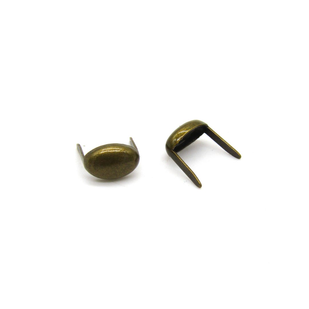 Domed Head Solid Brass Tacks, Rugged Two-prong Rivets for Durable Bag ...