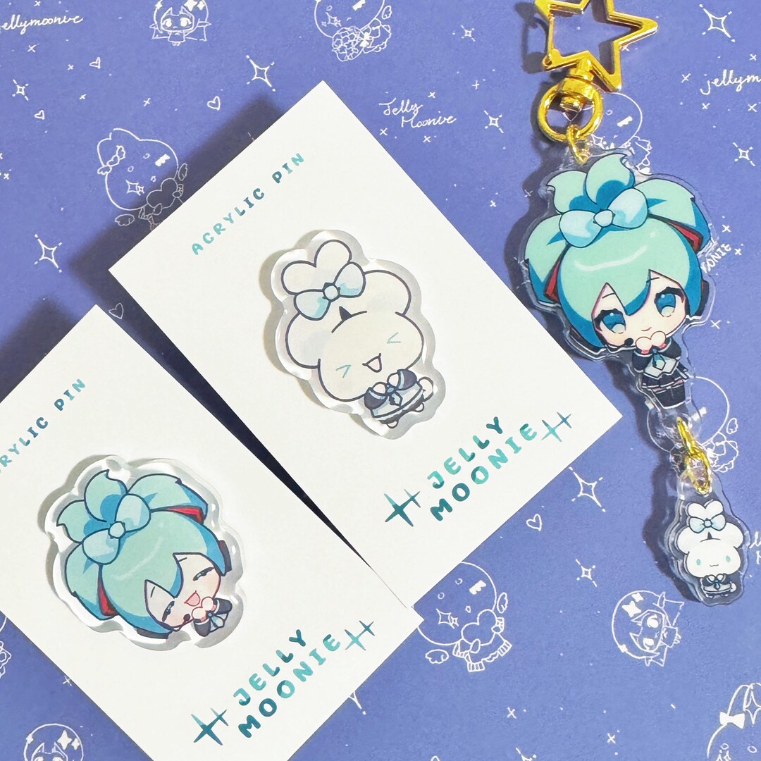 Cinnamiku Acrylic Pins Chain Acrylic Keychain - Etsy