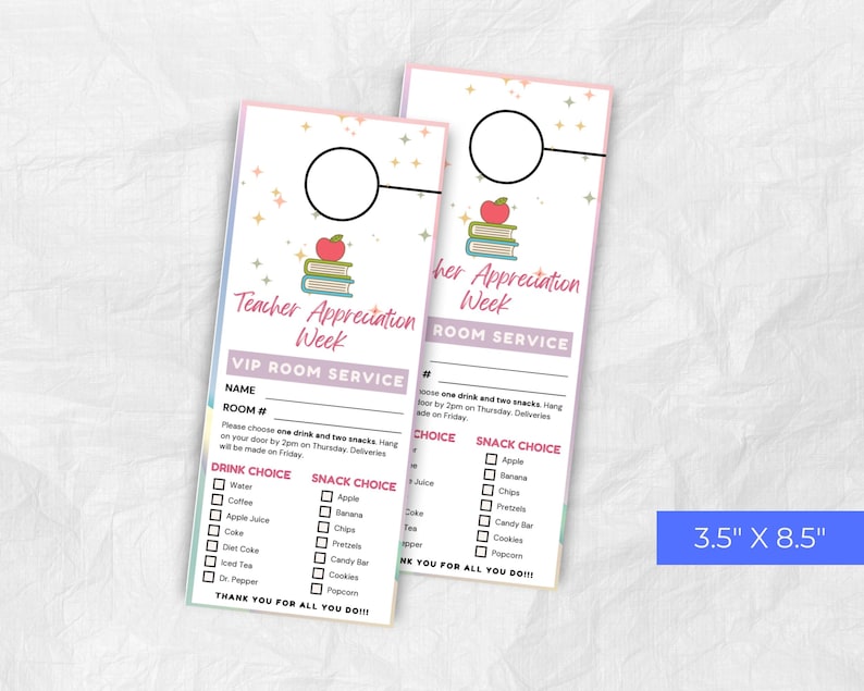 Teacher Appreciation Door Hanger, Teacher Appreciation Week Printable ...