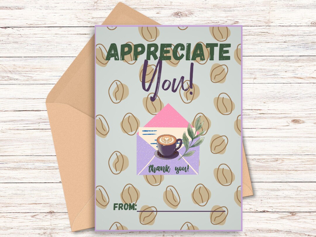 Printable Coffee Gift Card Holder, Gift Card Holder for Coffee Lovers ...