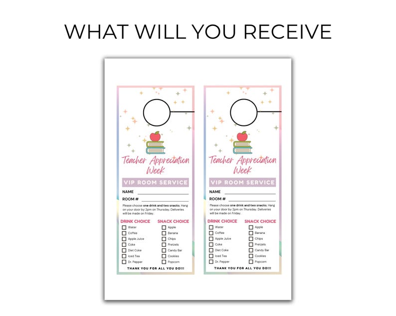 Teacher Appreciation Door Hanger, Teacher Appreciation Week Printable ...