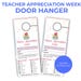 Teacher Appreciation Door Hanger, Teacher Appreciation Week Printable ...