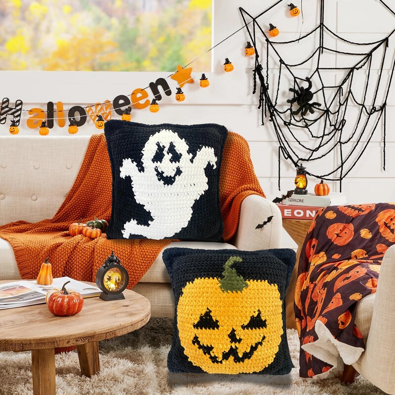 Crochet Halloween Pillow - Etsy