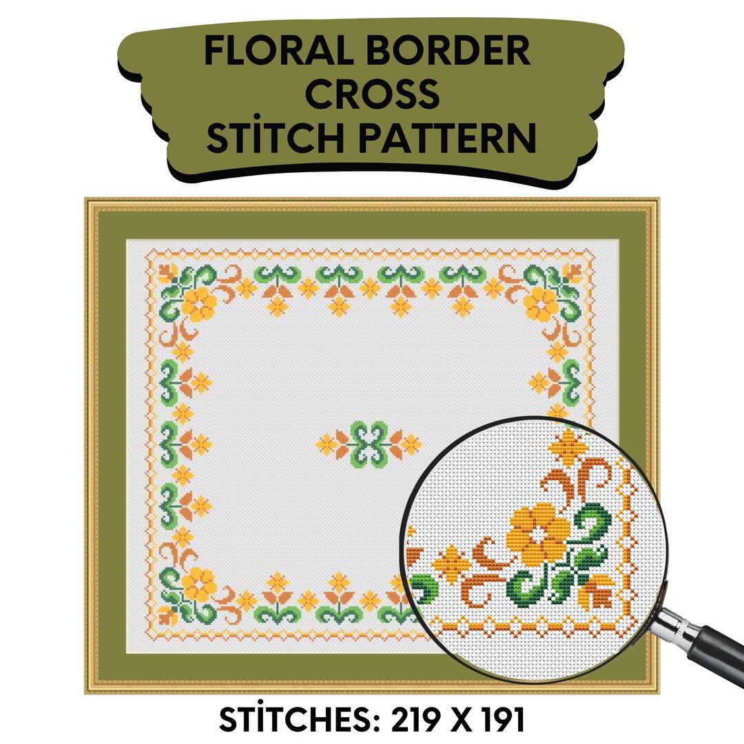Border Cross Stitch Pattern , Sampler Cross Stitch Pattern , Borders ...