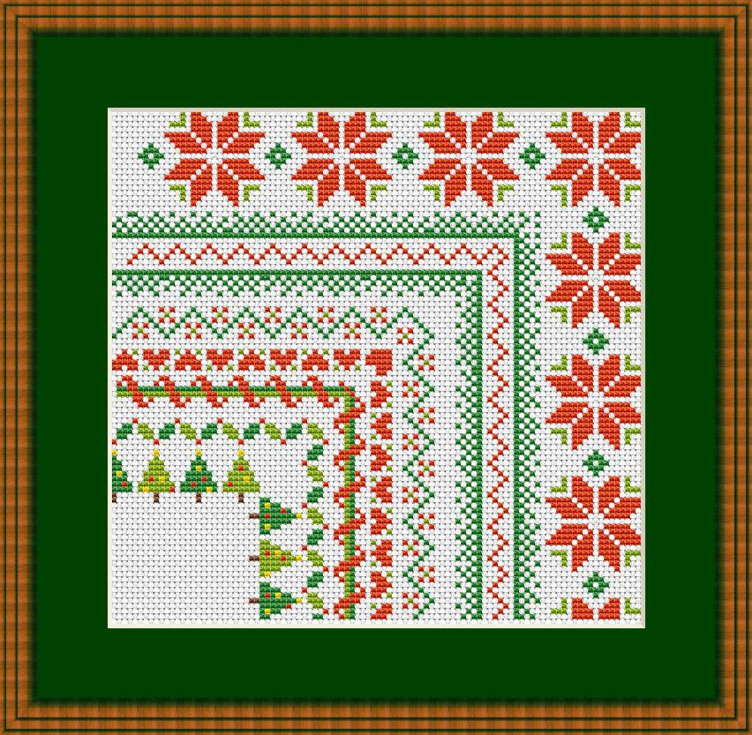 Christmas Border Cross Stitch Pattern , Christmas Cross Stitch Pattern ...