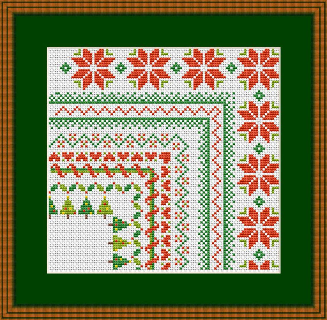 Christmas Border Cross Stitch Pattern , Christmas Cross Stitch Pattern ...