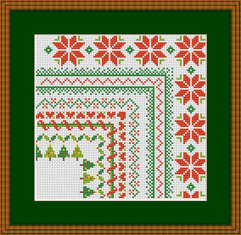 Christmas Border Cross Stitch Pattern , Christmas Cross Stitch Pattern ...