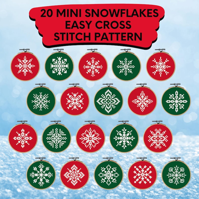Snowflake Cross Stitch Pattern - Etsy