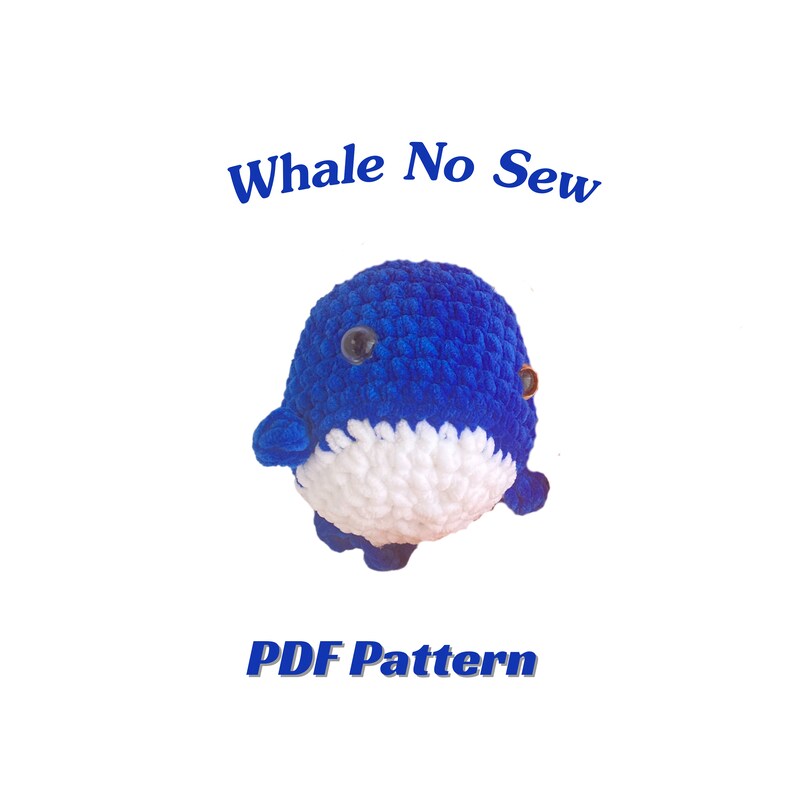 No Sew Mini Whale Crochet Pattern for Beginners. Easy Crochet Amigurumi ...