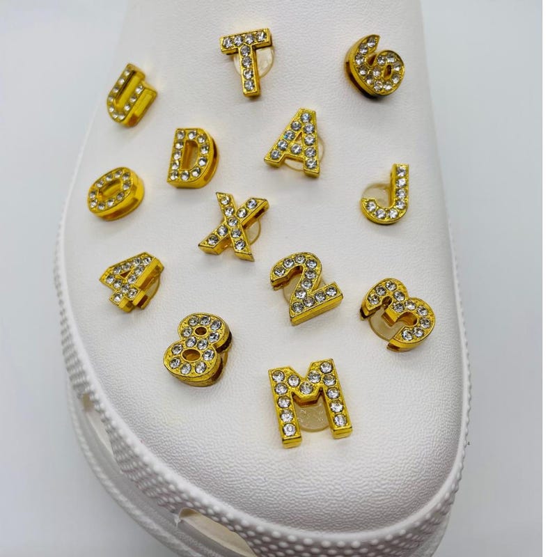 Silver Jibbitz Letters - Etsy