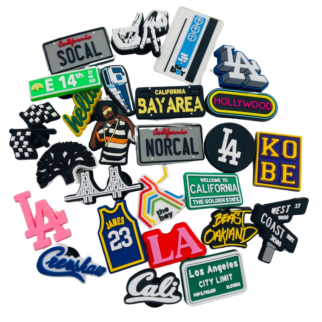 California CA Bay Area SF Los Angeles LA Culture Shoe Charms for Crocs ...