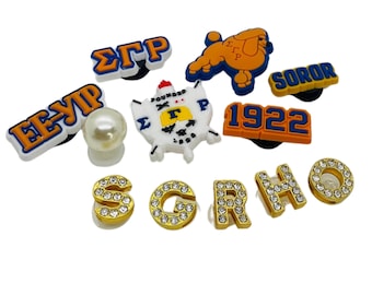 Sigma Gamma Rho Crochet Hat Jumbo Ruffles D9 Sorority Royal Blue & Gold ...