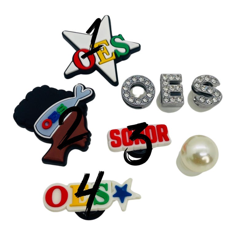 OES Sorority Soror Shoe Charms - Etsy