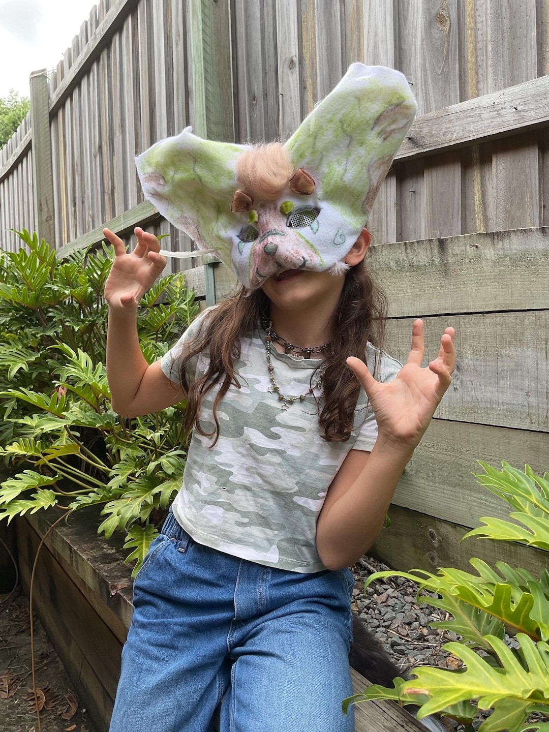 Green Mystical Therian Mask - Etsy