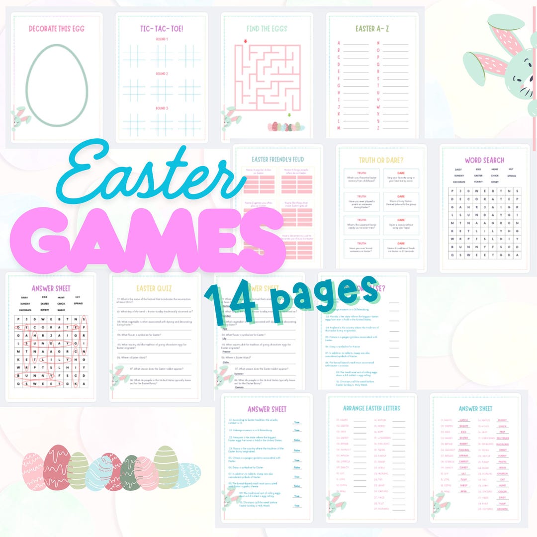 Easter Activity, Printable, Easter Games, Easter Printable, Activity ...