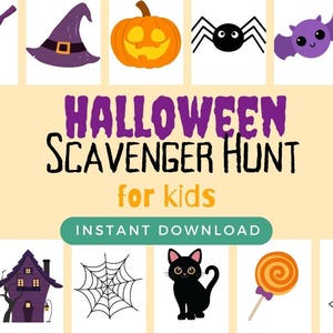 Halloween Scavenger Hunt, Scavenger Hunt, Halloween Scavenger Hunt for ...