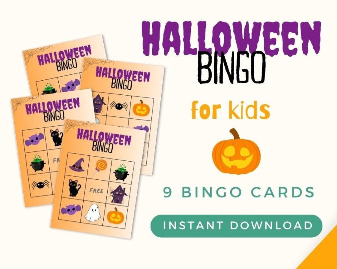 Halloween Bingo, Halloween Bingo Cards, Halloween Kids Bingo, Fall ...
