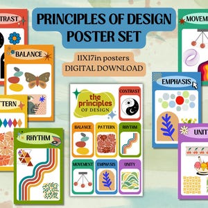 Principles of Design Poster Set - Etsy