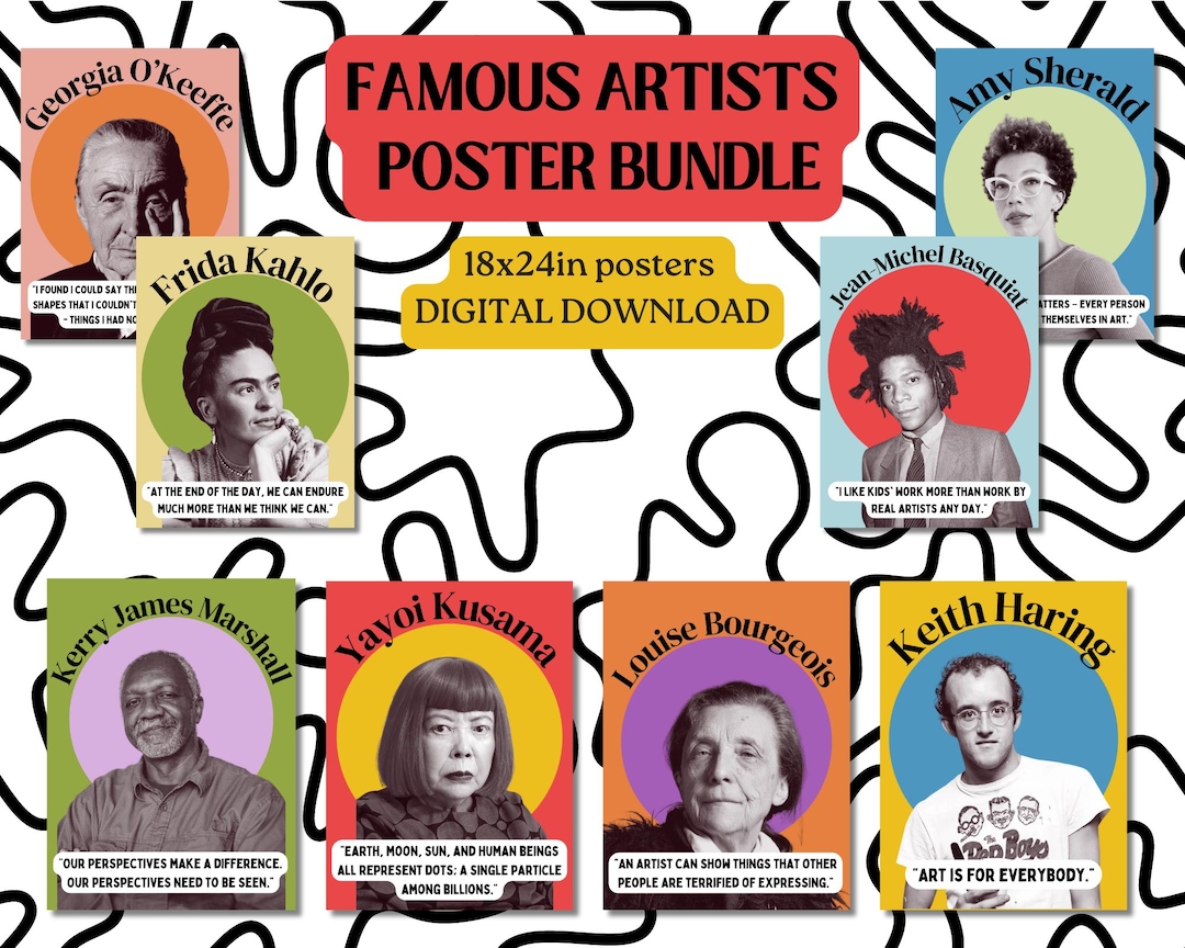 Famous Artist Poster Bundle - Etsy