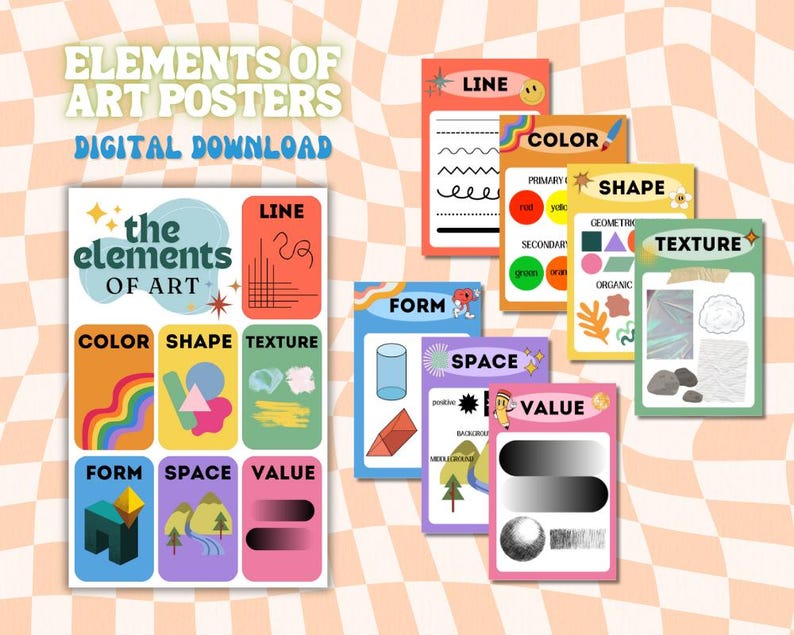 Elements of Art Poster Set - Etsy