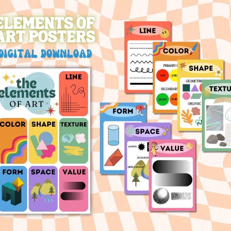 Elements of Art Poster - Etsy UK