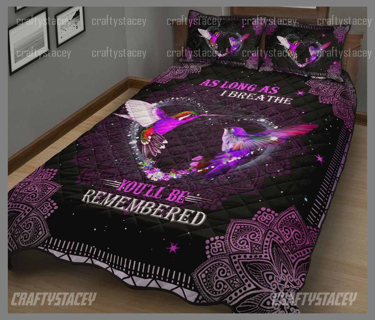Bedding Twin King Queen Bedspread Gift For Hummingbird Lover Bed Sheet ...