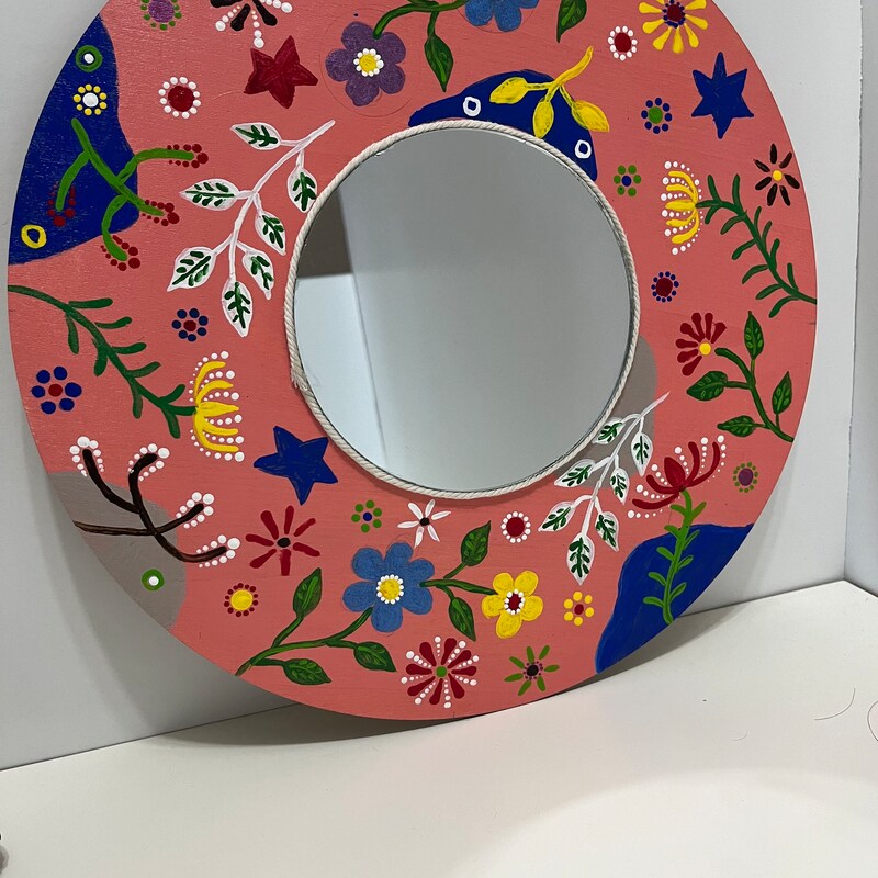 Hand Painted Mirror - Etsy