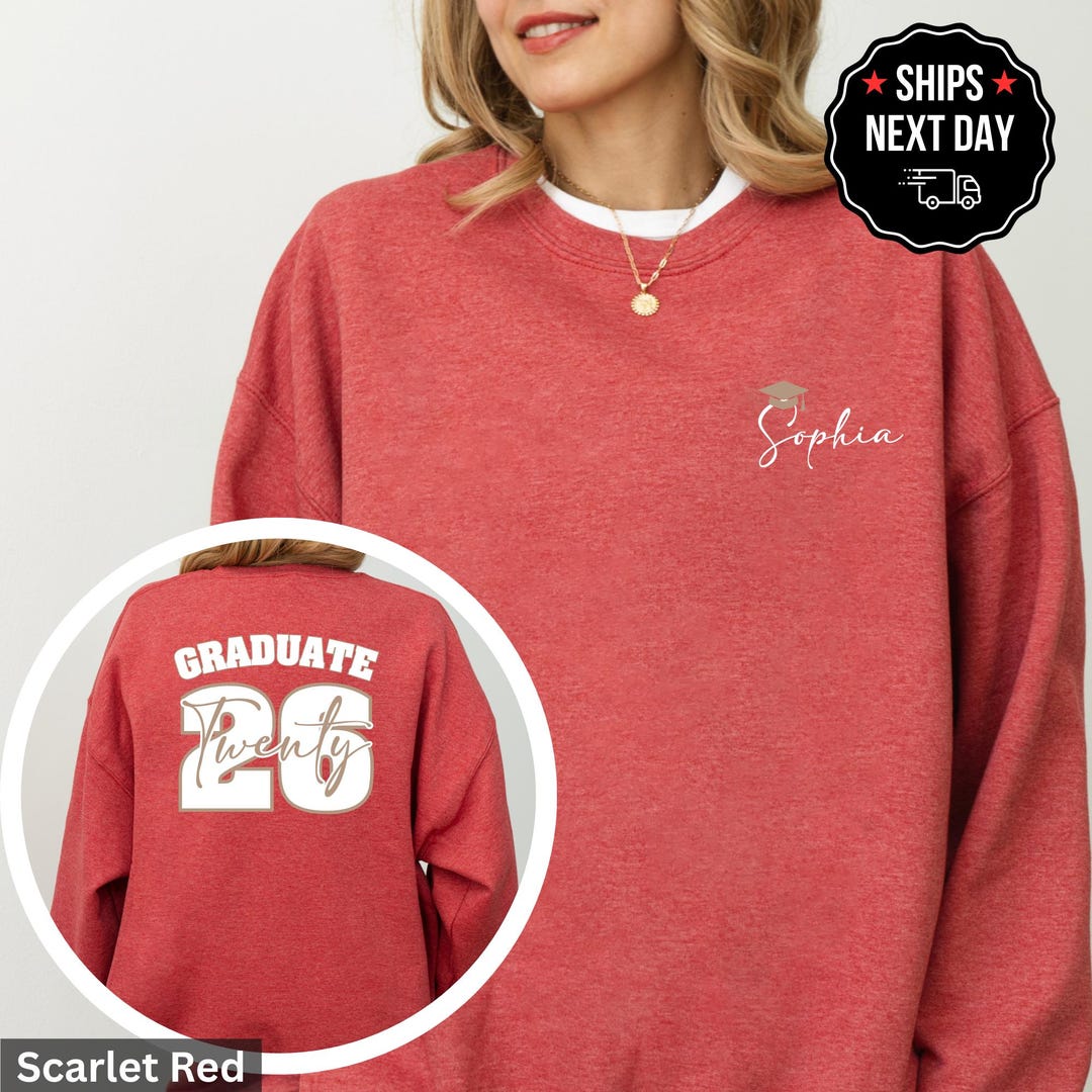 Custom Class of 2026 Graduation Sweatshirt or Hoodie, College Senior ...