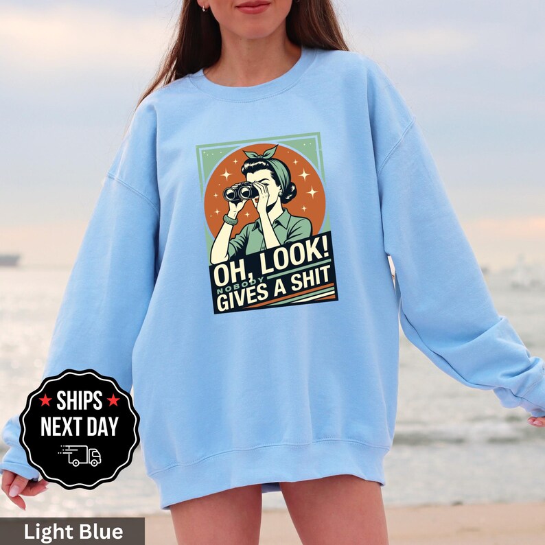 Sarcastic Graphic Sweatshirt Hoodie, Retro Style Humor Top, Snarky ...
