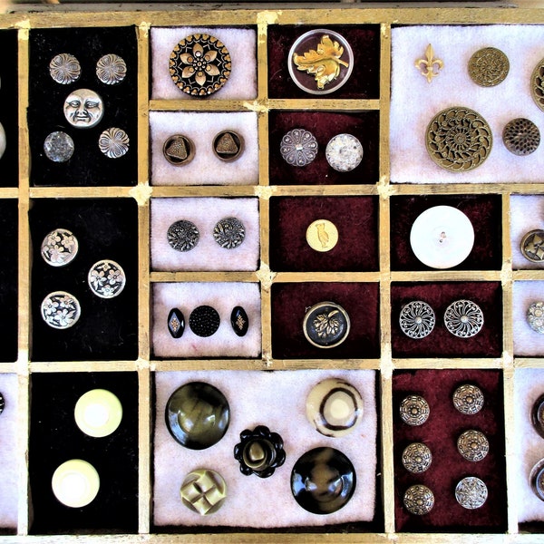 Antique Button Box - Etsy