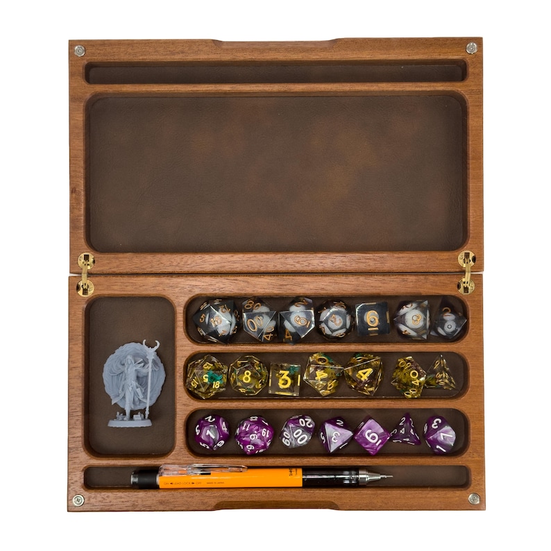 Celtic Hammer Dice Box – Sapele Hardwood Dice Tray & Miniature Storage ...