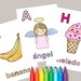 Spanish Alphabet Coloring Pages PDF | Hojas Para Colorear Abecedario A4 ...
