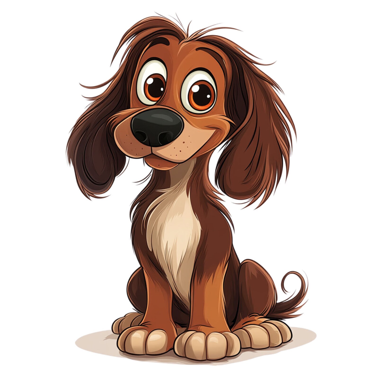 Cute Dogs Clipart Set - Adorable Cartoon Dogs PNG Files - Transparent ...