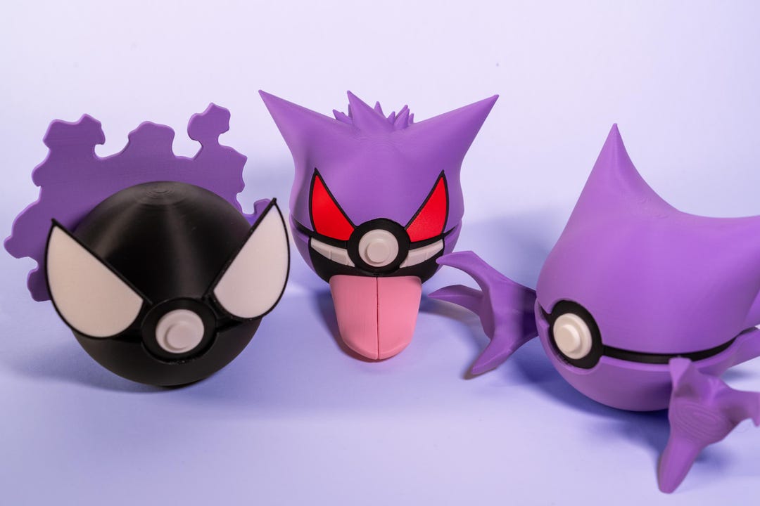 Pokémon Nebulak (gastly) Figure – Alpollo (haunter) & Gengar | 3D ...
