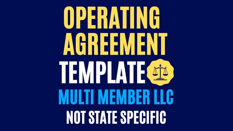 Multi-member LLC Operating Agreement (with 2 Managers) - Etsy