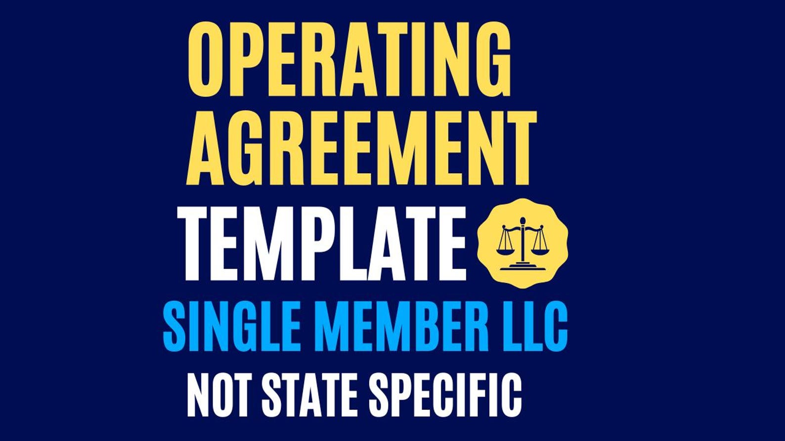 Single Member LLC Operating Agreement (with 1 Manager) - Etsy