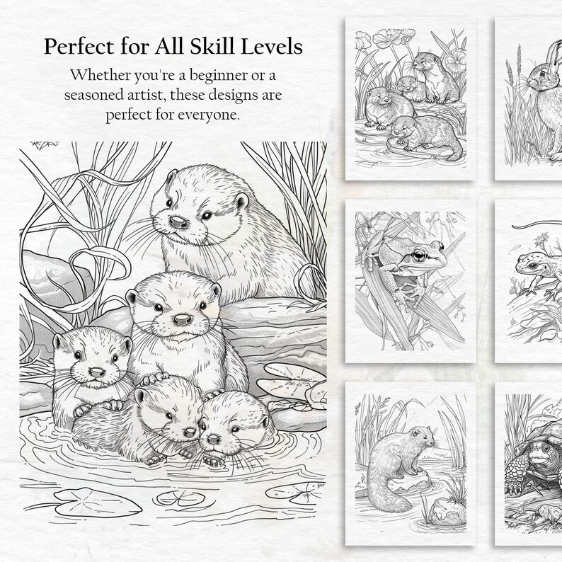 100 Wetland Animals Coloring Pages - Adults and Kids Coloring Book ...