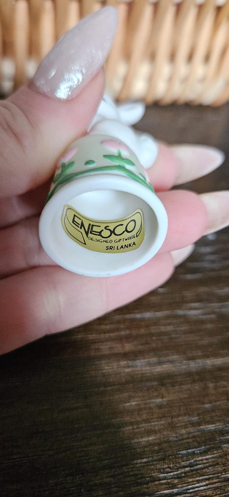 Antique Enesco Thimble Easter Bunny Tulip - Etsy