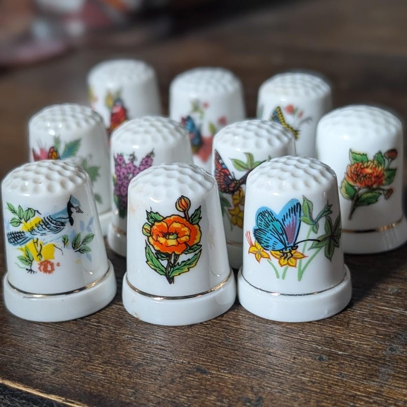 Vintage Butterfly Thimble - Etsy
