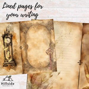 Forgotten Story Junk Journal Pages, Mystery Library, Vintage Digital ...