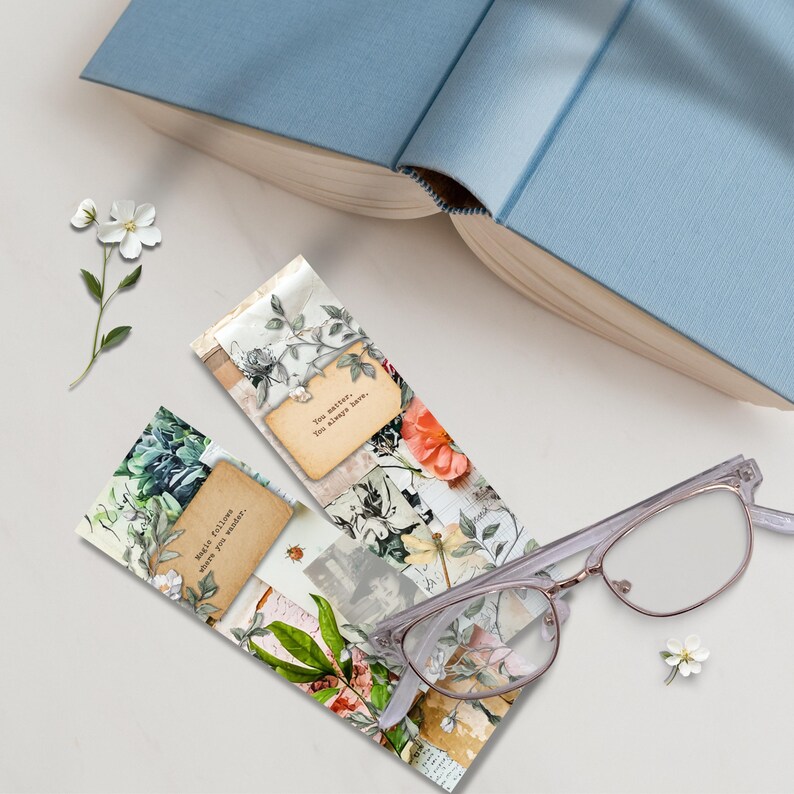 Positive Affirmation Bookmarks, Printable Self Love Bookmarks, Vintage ...