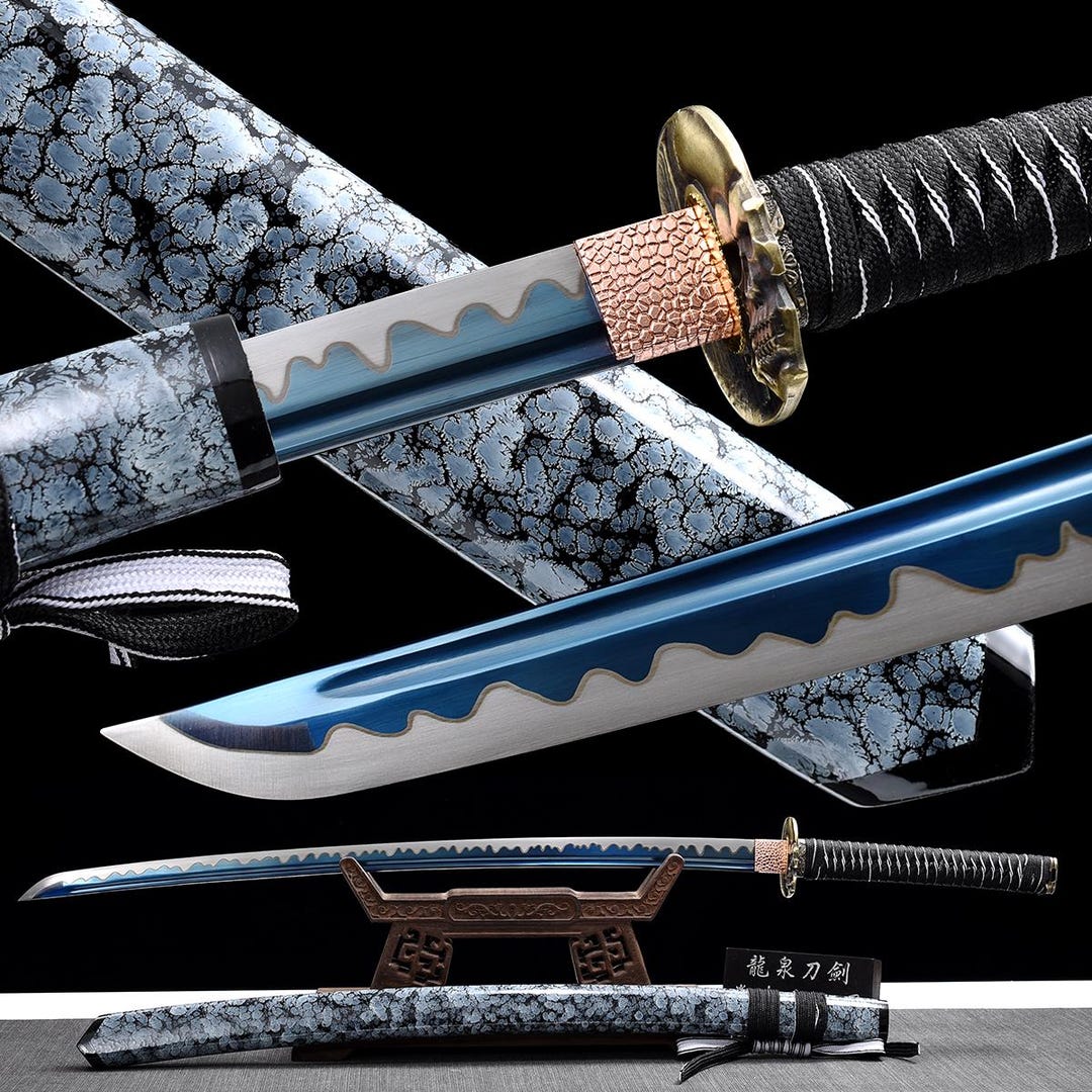 Solid Wood Paint Sheath Swords,alloy Accessories Samurai Sword,bake ...