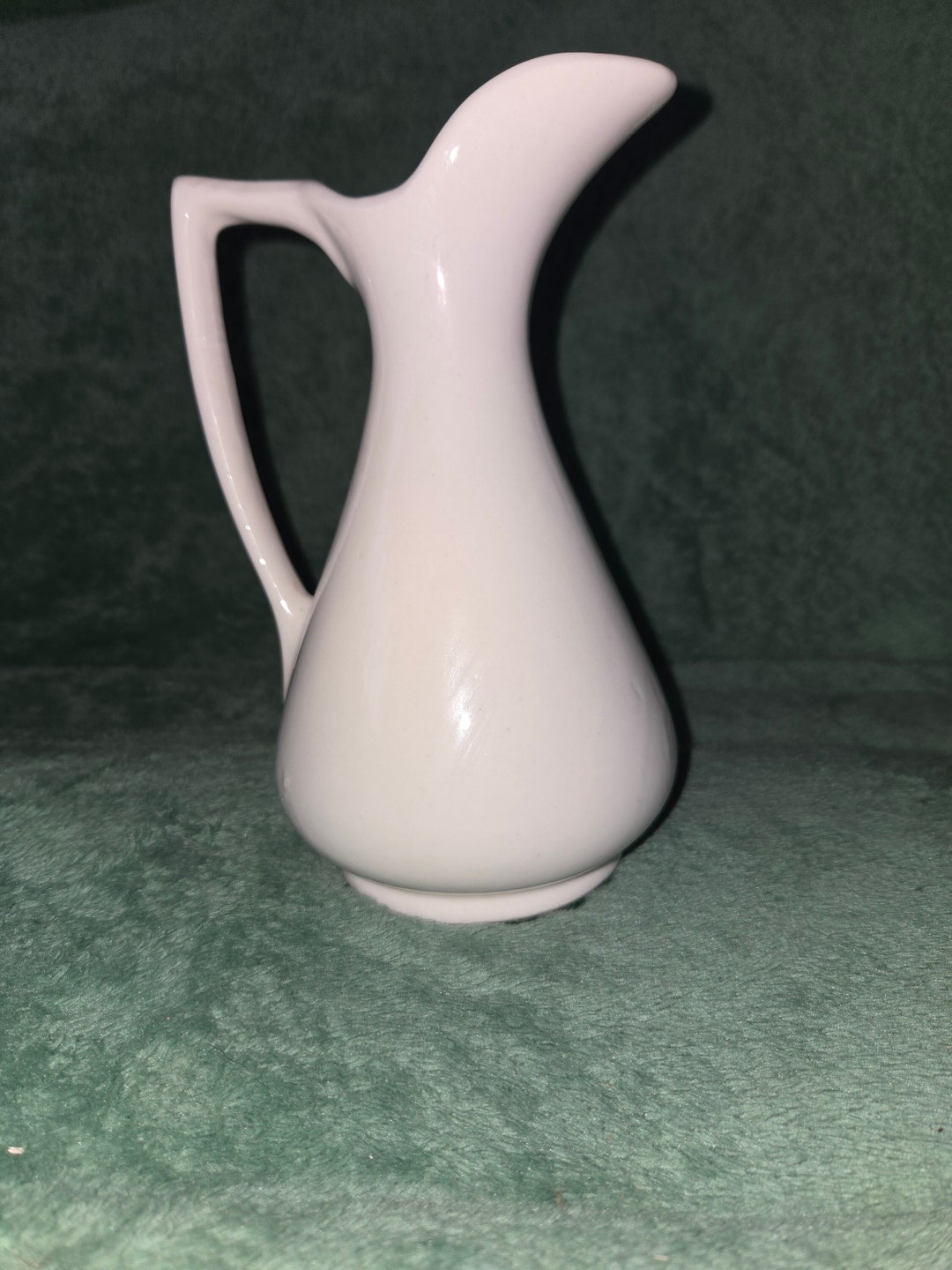 Vintage White Pitcher made in Brazil - Etsy