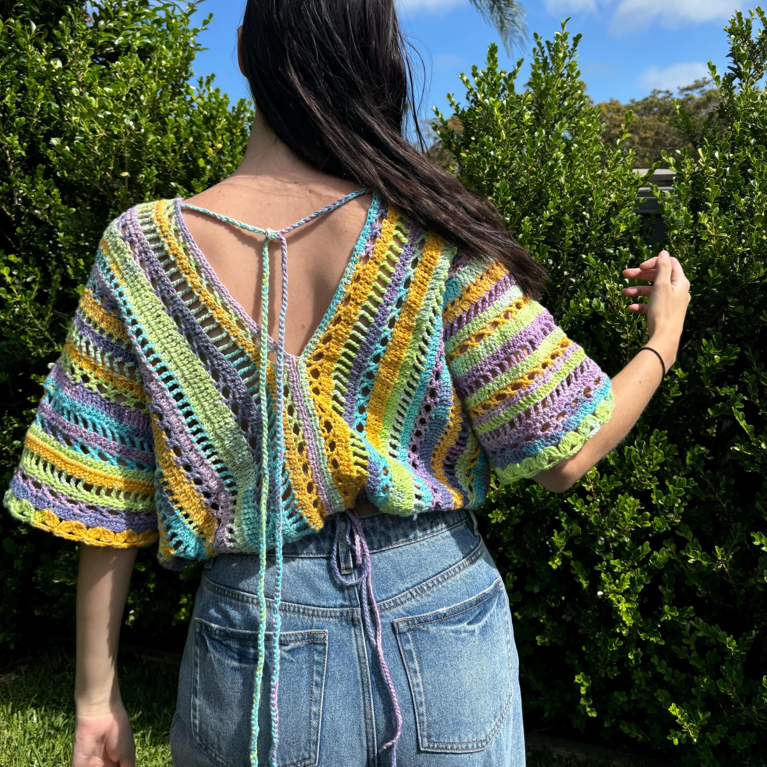 Crochet Pattern: Sunny Summer Crochet Top- Womens Beach Shirt - Etsy