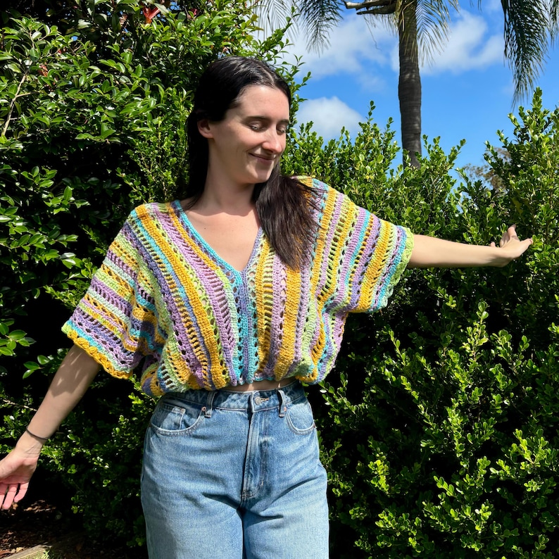 Crochet Pattern: Sunny Summer Crochet Top- Womens Beach Shirt - Etsy